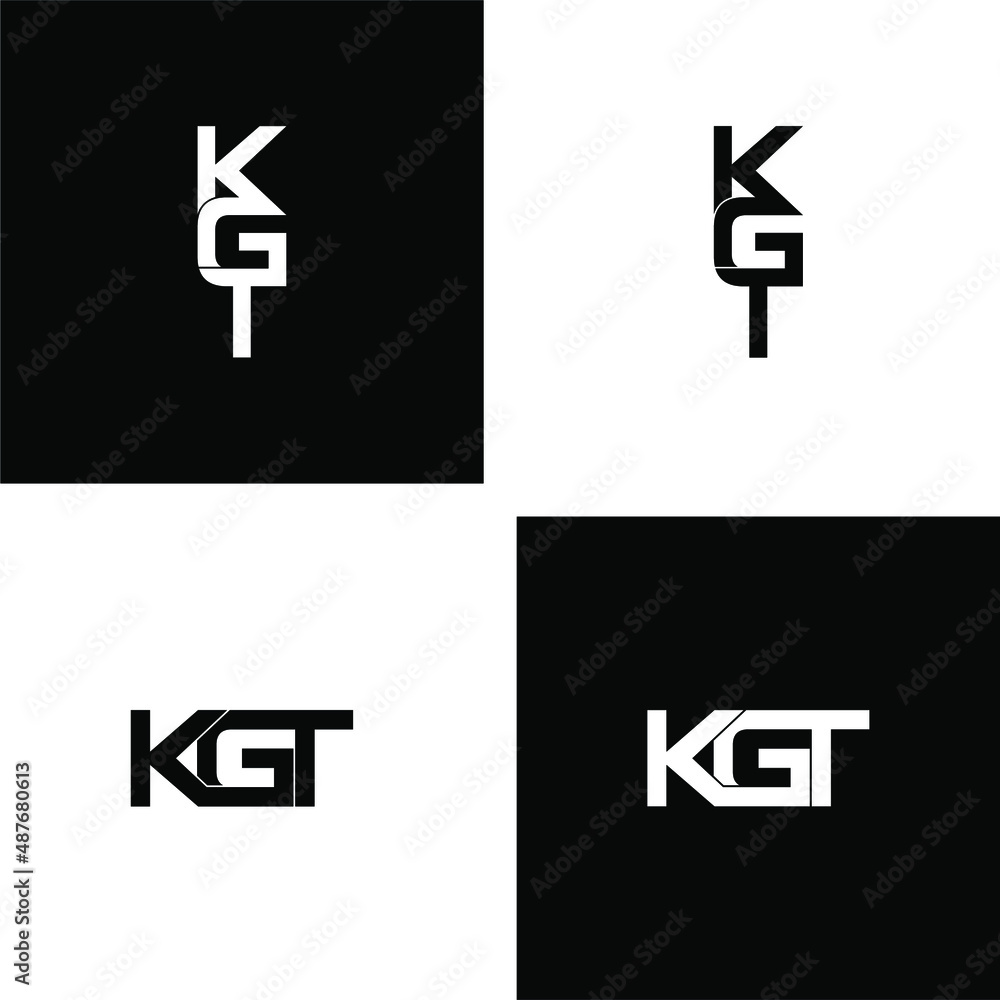 kgt letter original monogram logo design set Stock Vector | Adobe Stock