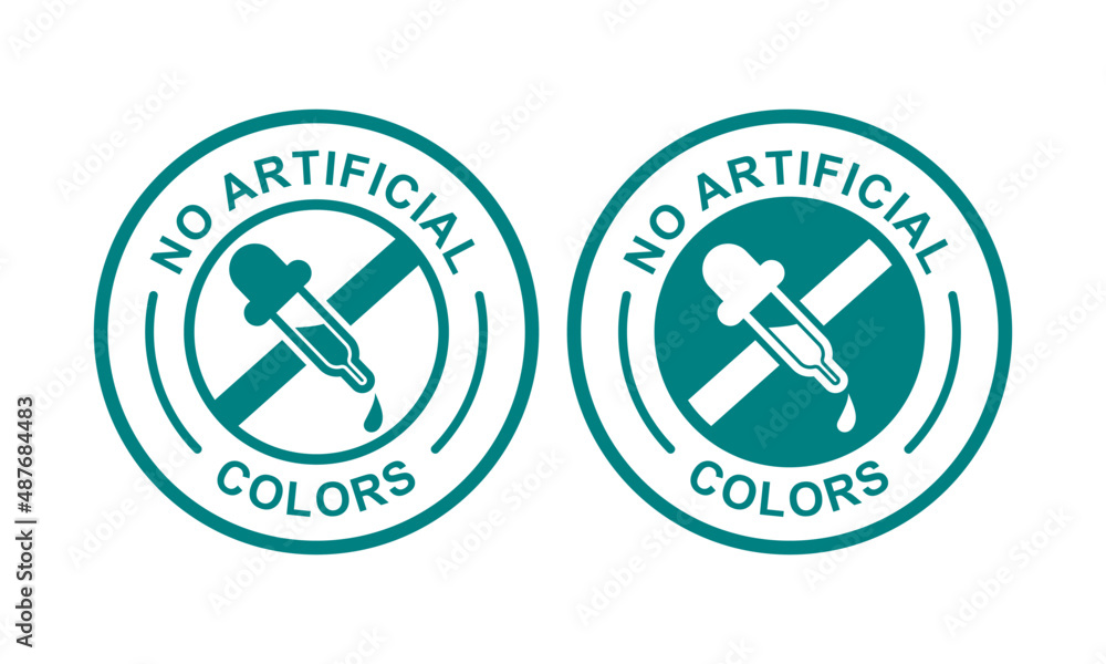 No artificial colors badge logo design. Suitable for product label ...
