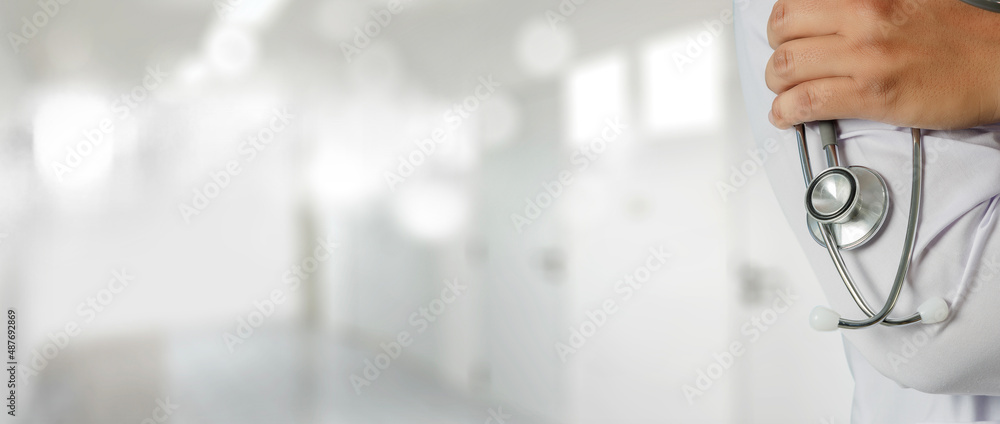 healthcare and medical doctor smart tablet device on patient health at ...