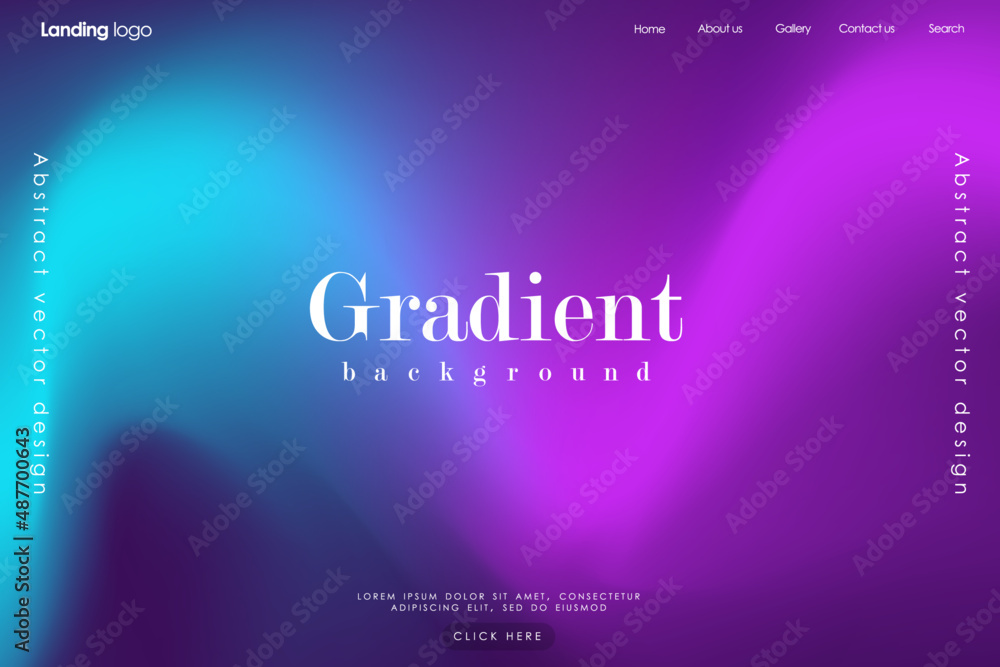 Page design inspiration with abstract background. Shades of blue ...