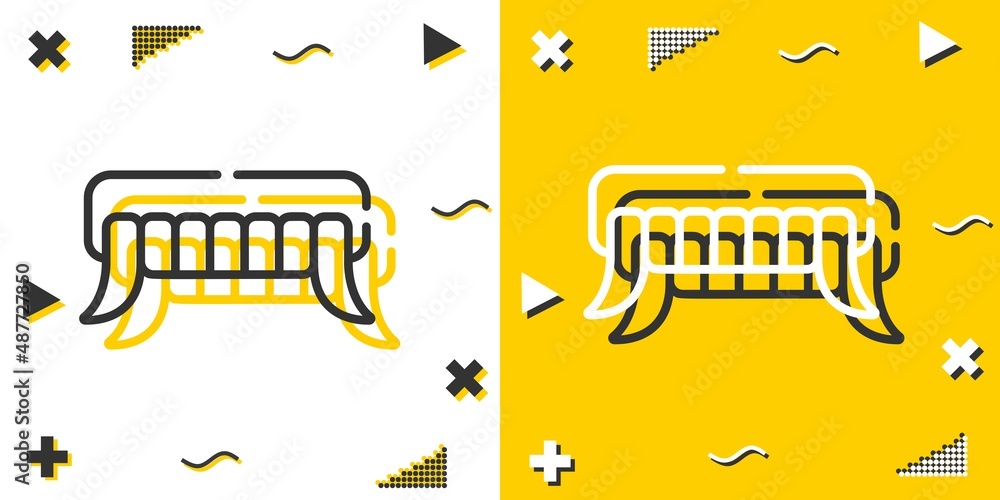 fangs line icon. Simple outline style.fangs linear sign. Vector ...