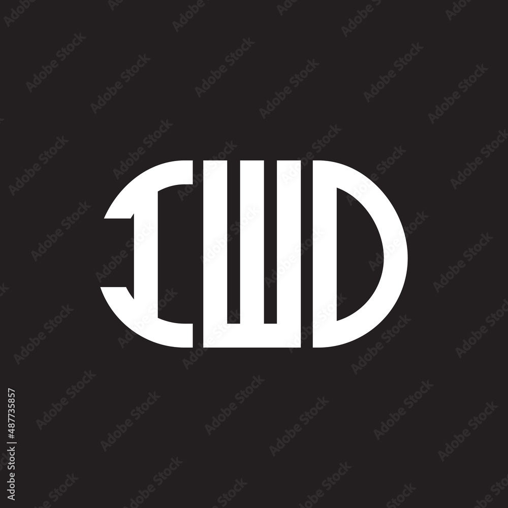 IWO letter logo design on black background. IWO creative initials ...