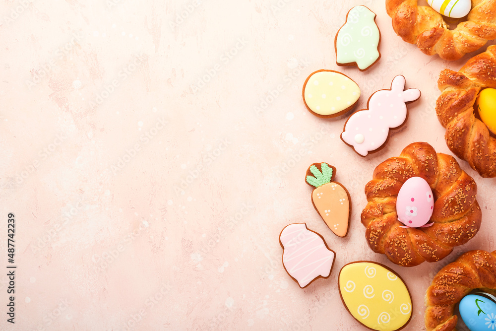 Spanish Easter cake. Traditional mona de pascua typical in Spain with ...