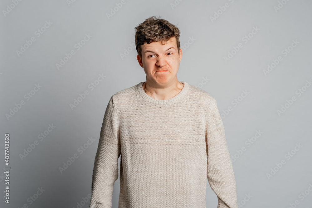 Angry teen boy wearing casual clothes, bad emotions on his face: anger ...