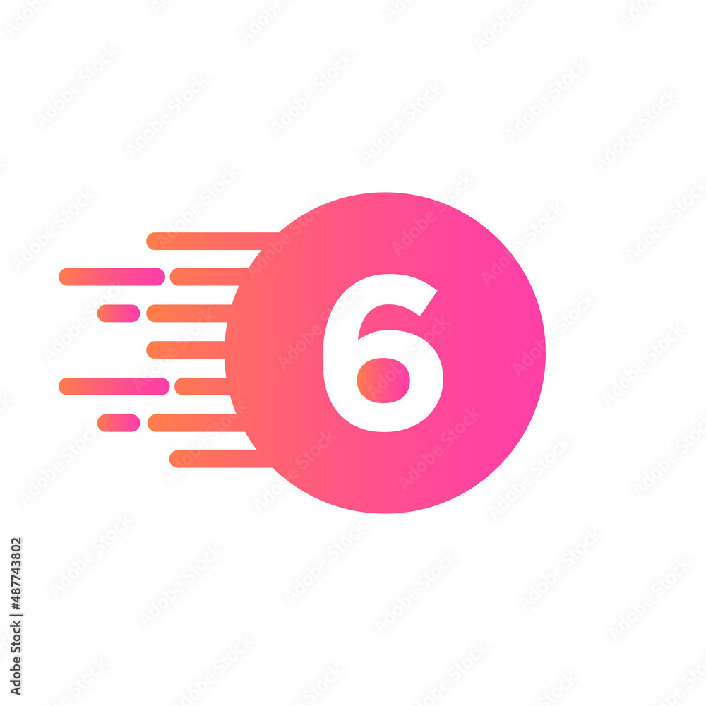 Abstract Dots Letter 6 Logo Icon. 6 Letter Design Vector with Dots ...