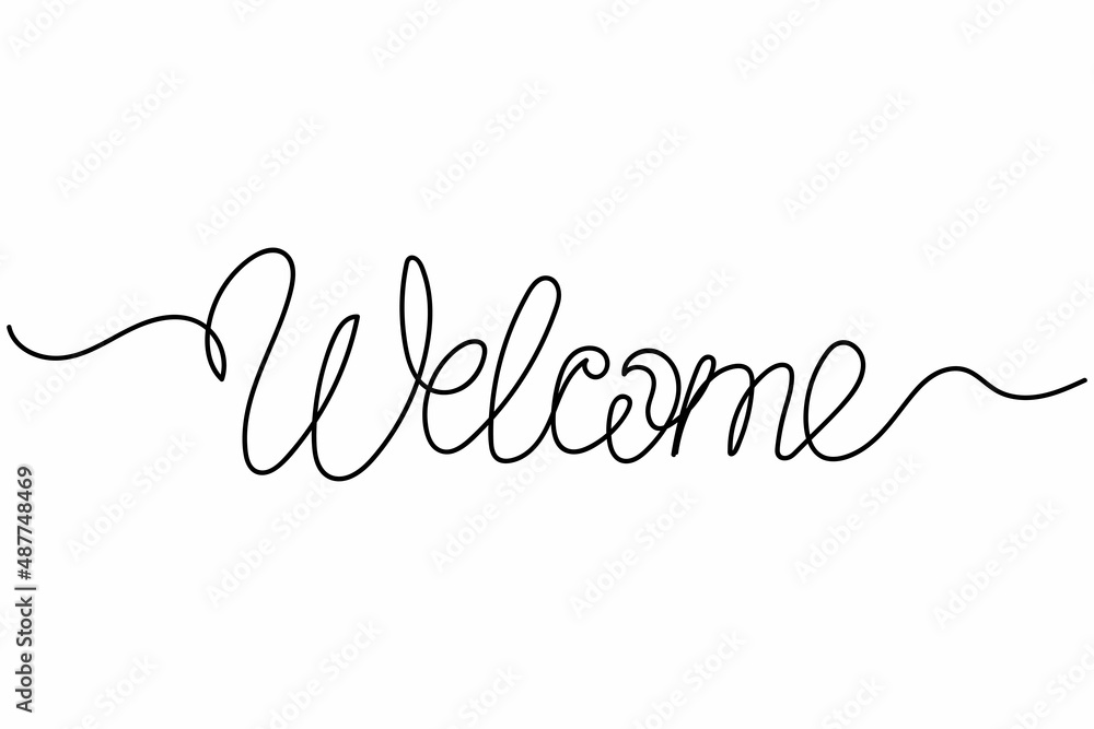 Vector abstract continuous one single simple line drawing icon of ...