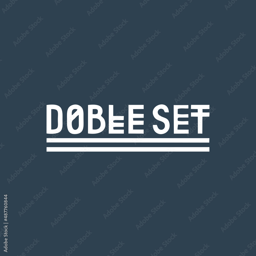 Doble set letter with logo design illustration. Doble set logo design ...