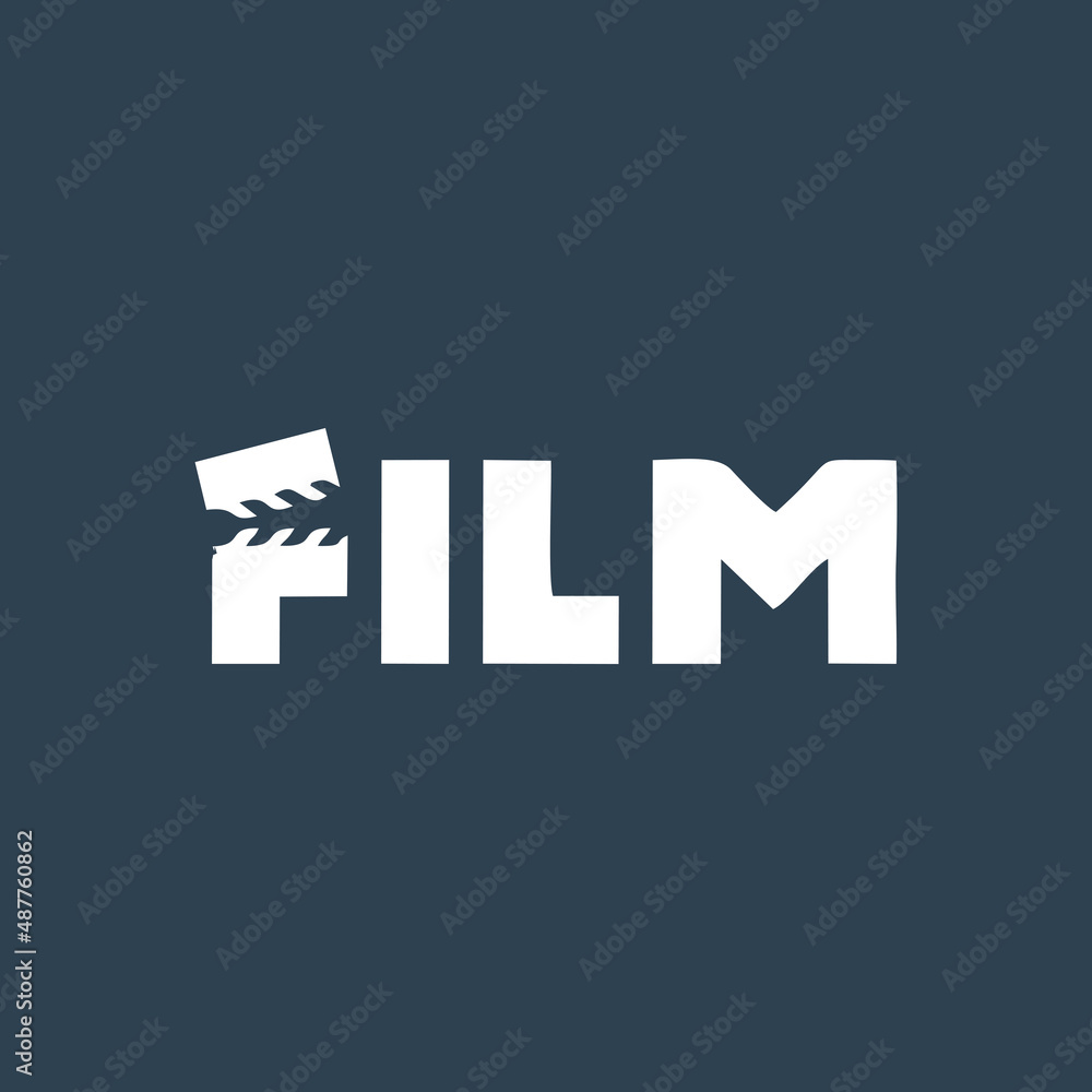 Film letter with logo design illustration. Film logo design inspiration ...