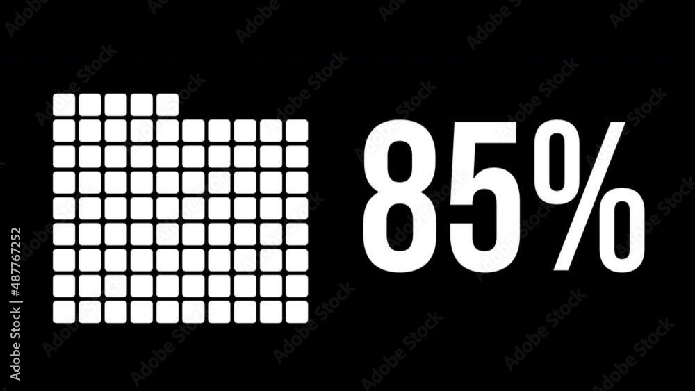 85 percent infographic diagram, eighty-five percentage square rectangle ...