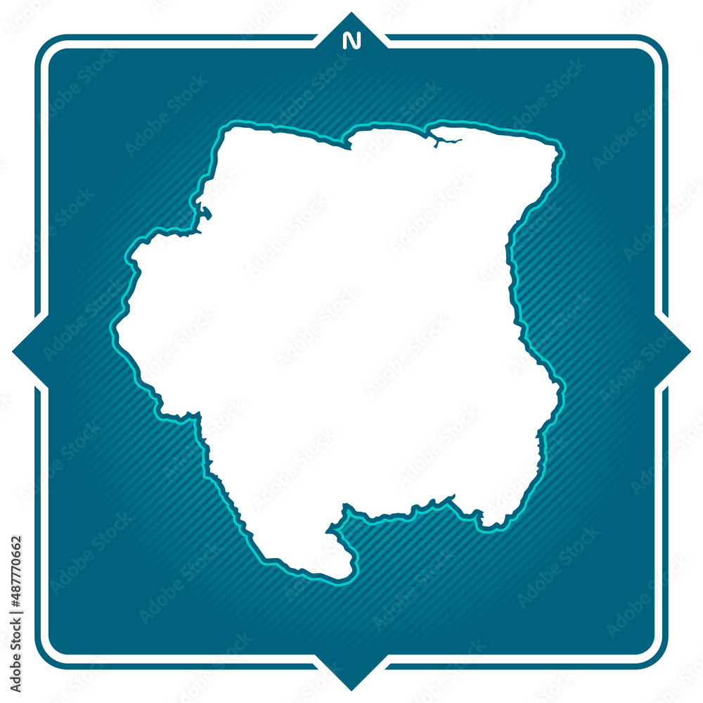 Suriname map outline