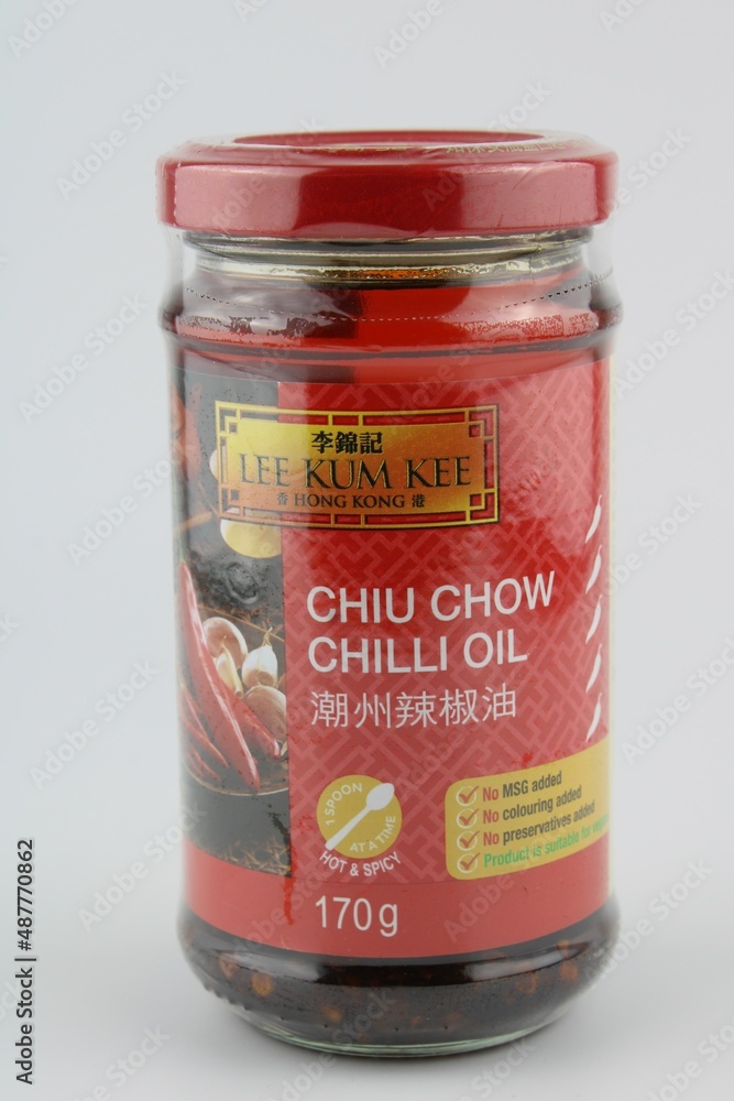 Jar of Lee Kum Kee Chiu chow chilli oil isoalted. 17-02-2022 ...