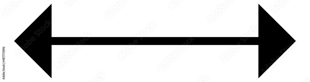 Horizontal resize icon. East west arrow cursor Stock Vector | Adobe Stock