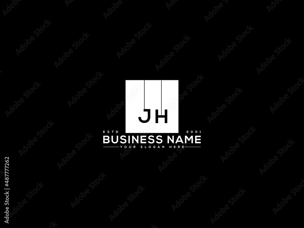 Letter JH Logo Stock, Initial Jh hj Letter Business Logo Design With ...