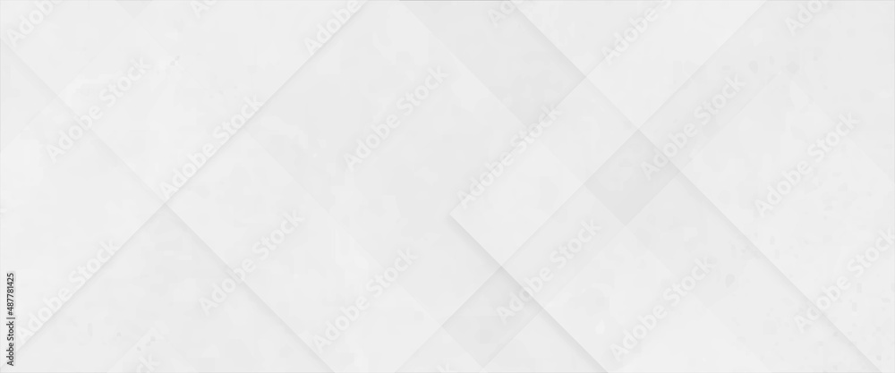 Abstract white background with diamond and triangle shapes layered in ...