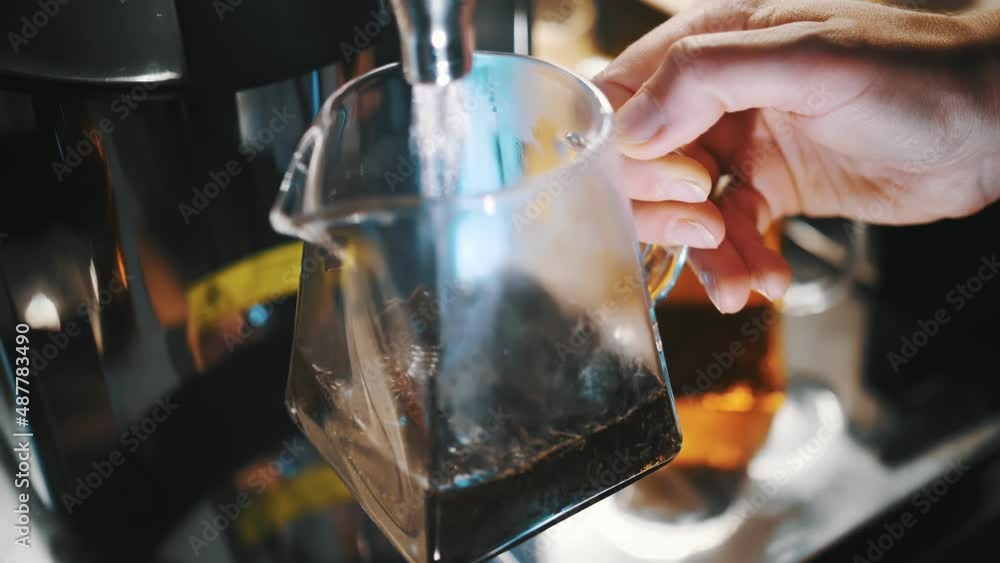 herbal tea. green tea drink. brewing herbal tea. close-up. crushed dry ...