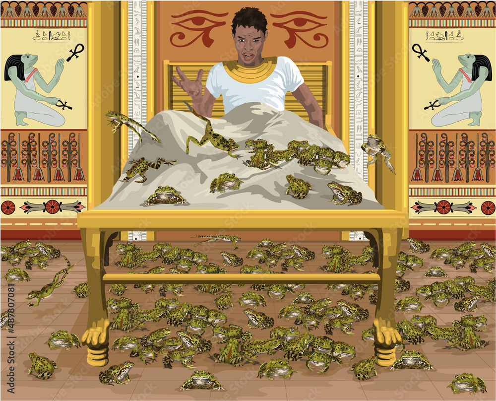 Second Egyptian Plague - Frogs Stock Vector | Adobe Stock