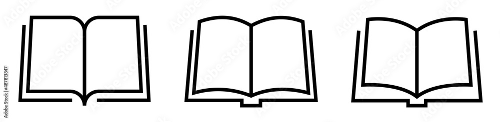 Book icon set. Book symbol isolated. Vector illustration Stock Vector ...