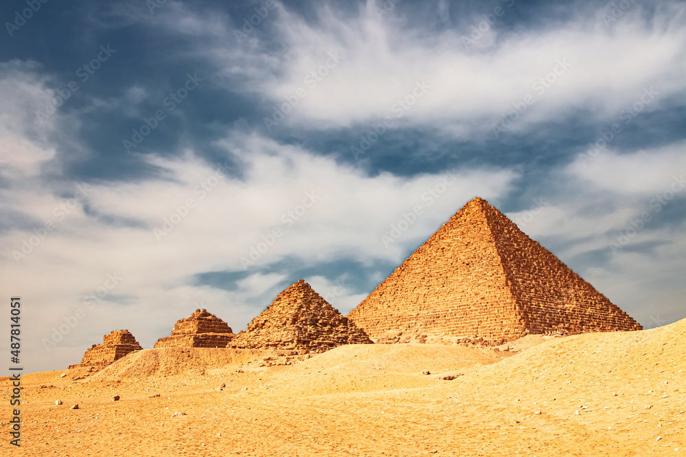 Ancient Pyramid of Mycerinus, Menkaura and the Pyramids of the Queens ...