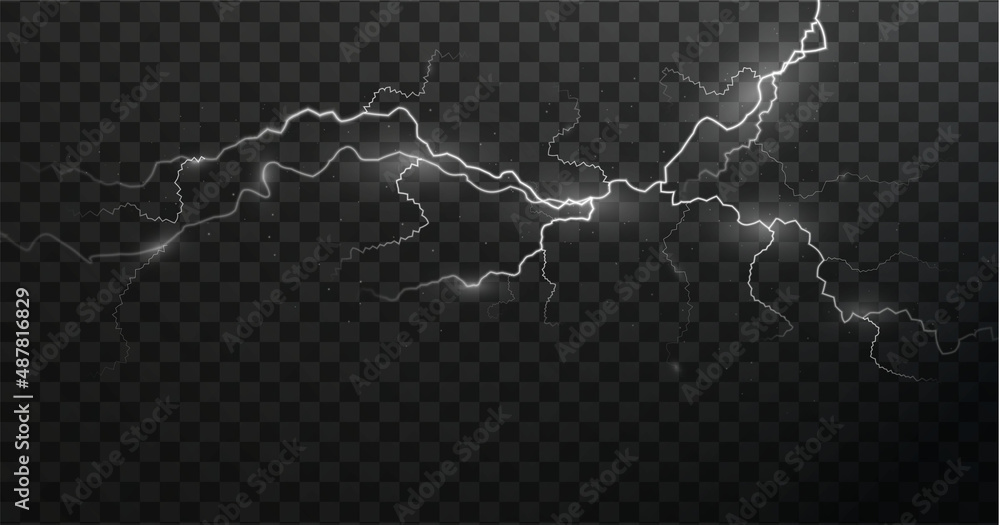 Light white isolated vector lightning png. Magic light abstract lines ...