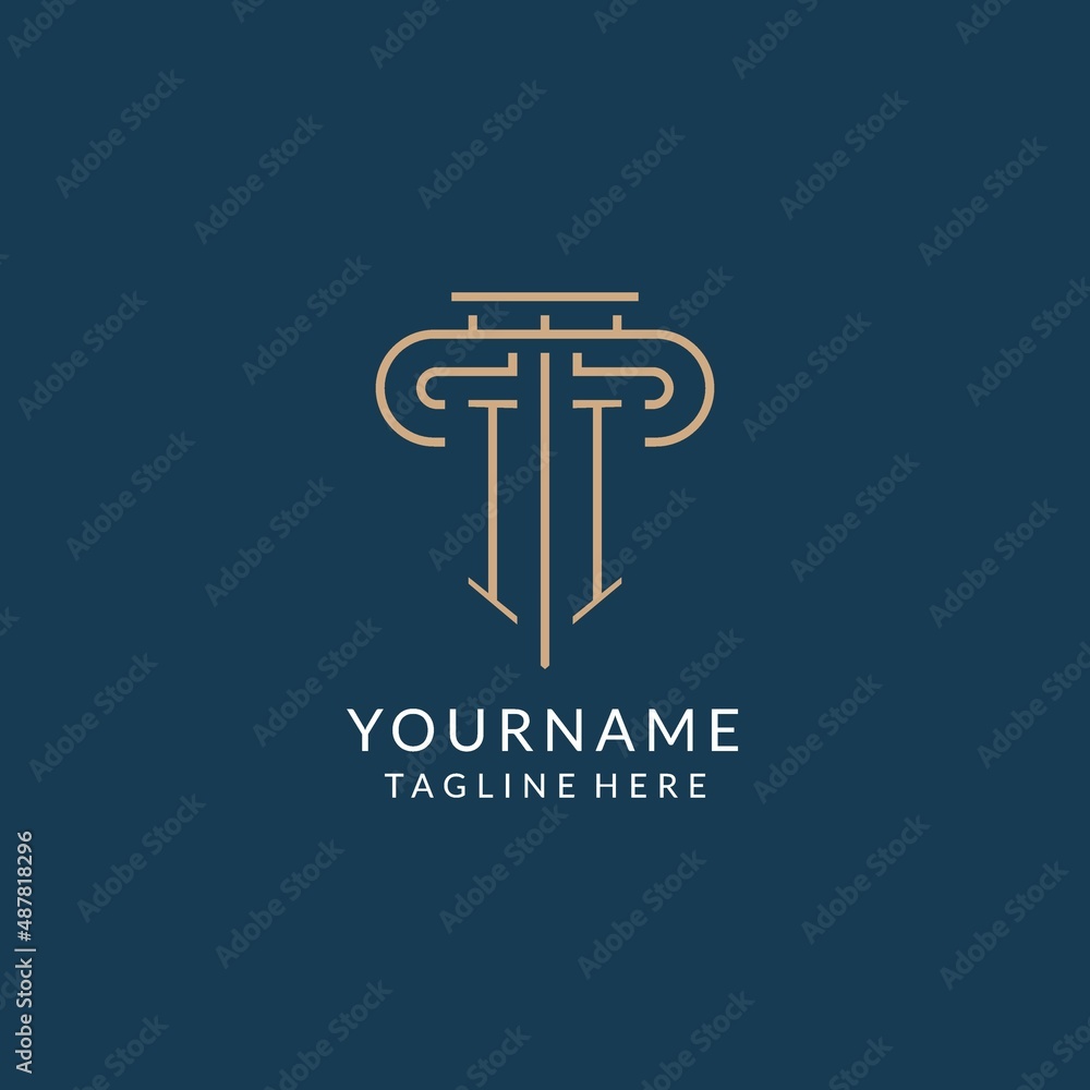 Initial letter II pillar logo, law firm logo design inspiration Stock ...
