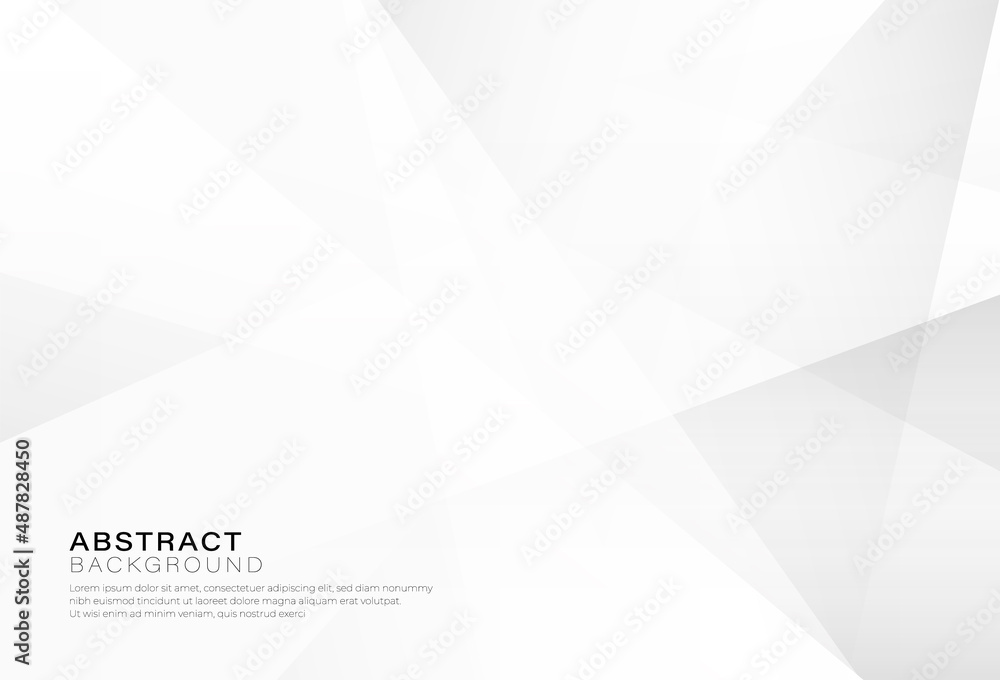 Abstract white and gray gradient background. Modern simple geometric ...