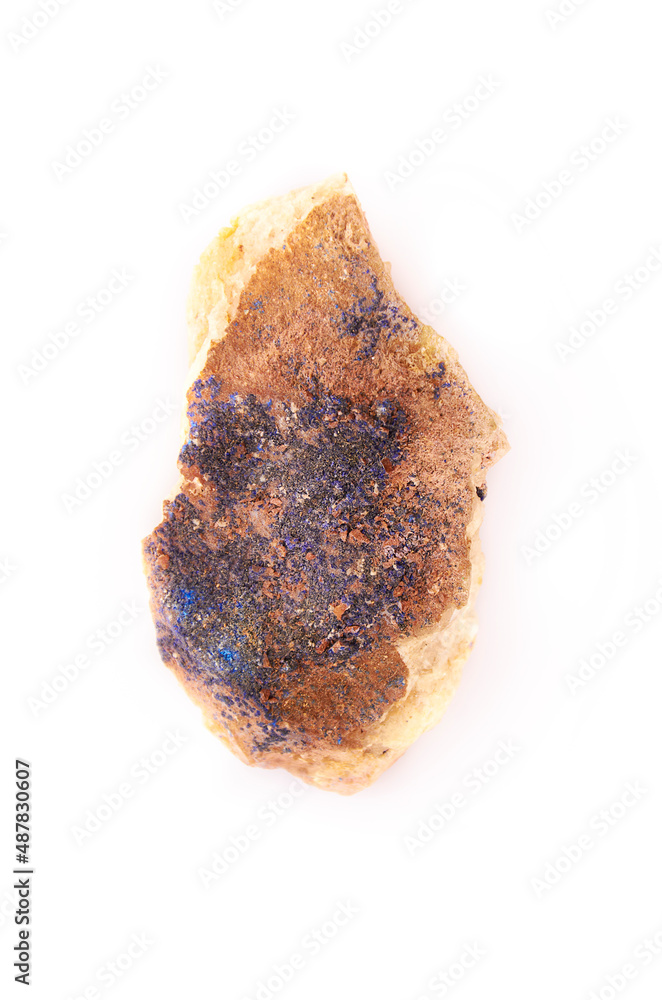 azurite on white background Azurite is a copper mineral from the group ...