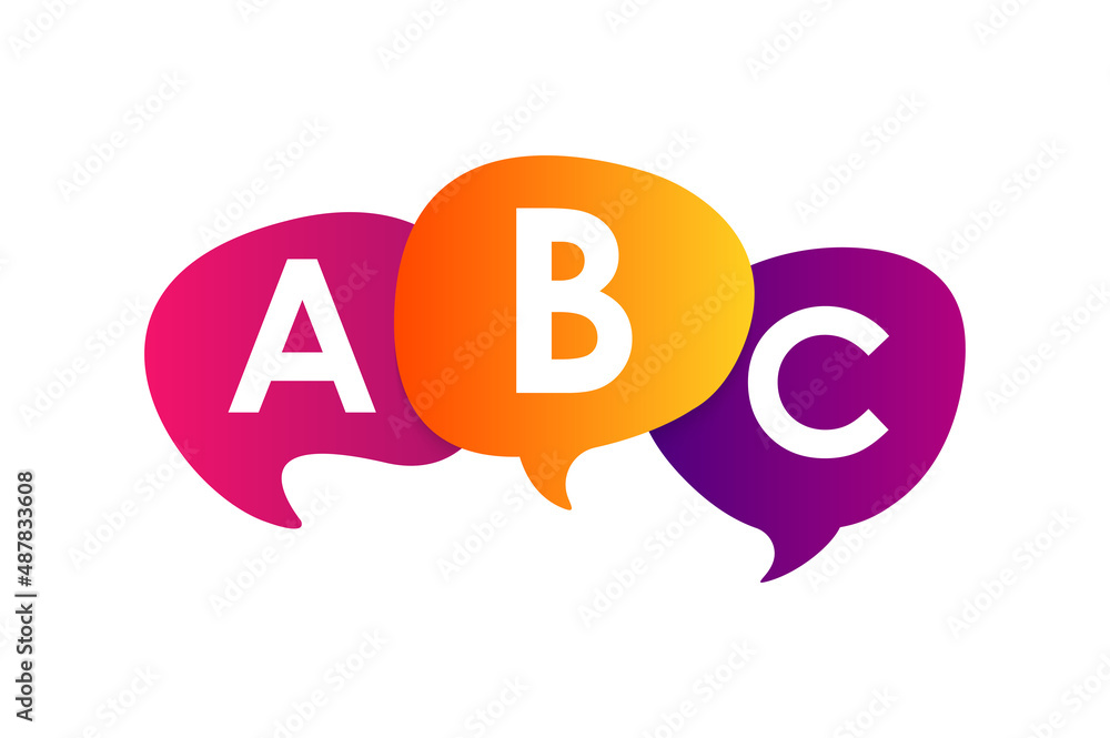 English school logo ABC icon Stock Vector | Adobe Stock