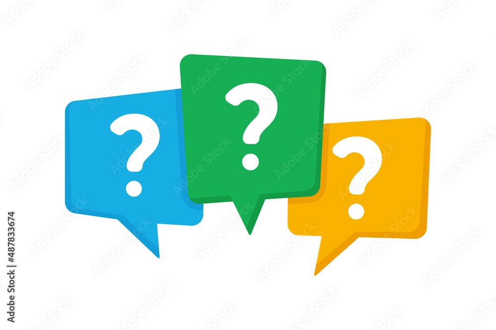 Message box with question mark icon Stock Vector | Adobe Stock