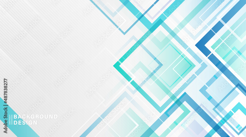 Abstract bright blue and green gradient geometric shapes background ...