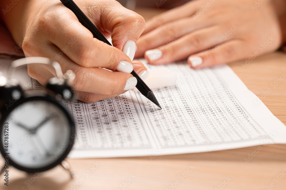 allotted time for exam and student hand testing in exercise and passing ...