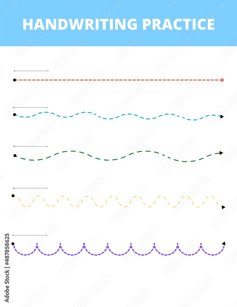 Handwriting practice sheet, kids preschool activity, Printable ...