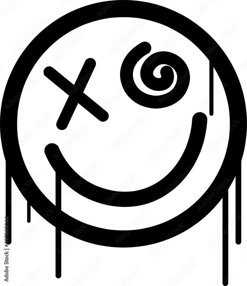 dizzy emoji face cross eye Stock Vector | Adobe Stock