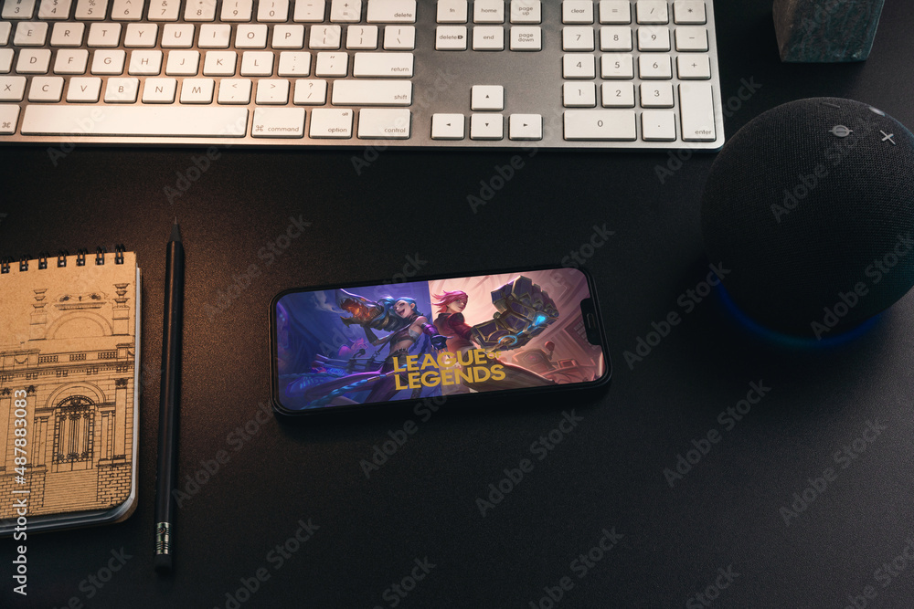 League of Legends (LOL) mobile game app on the smartphone screen on ...