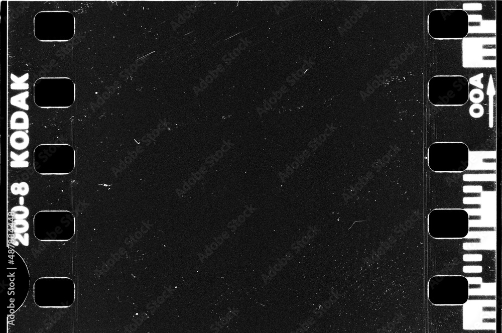 film strip from a Kodak gold, perfekt background, with scale and holes ...