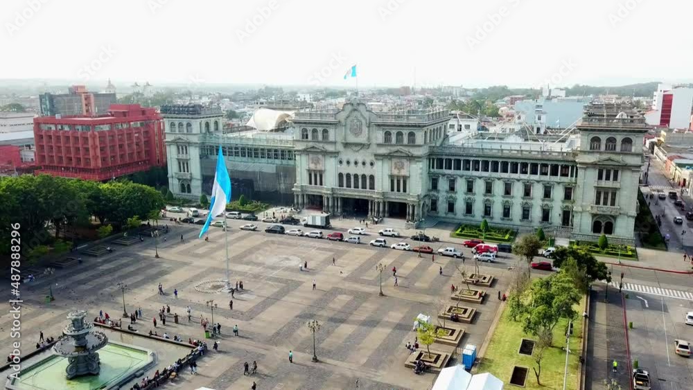 Video de dron del Palacio Nacional de la Cultura, el edificio principal ...