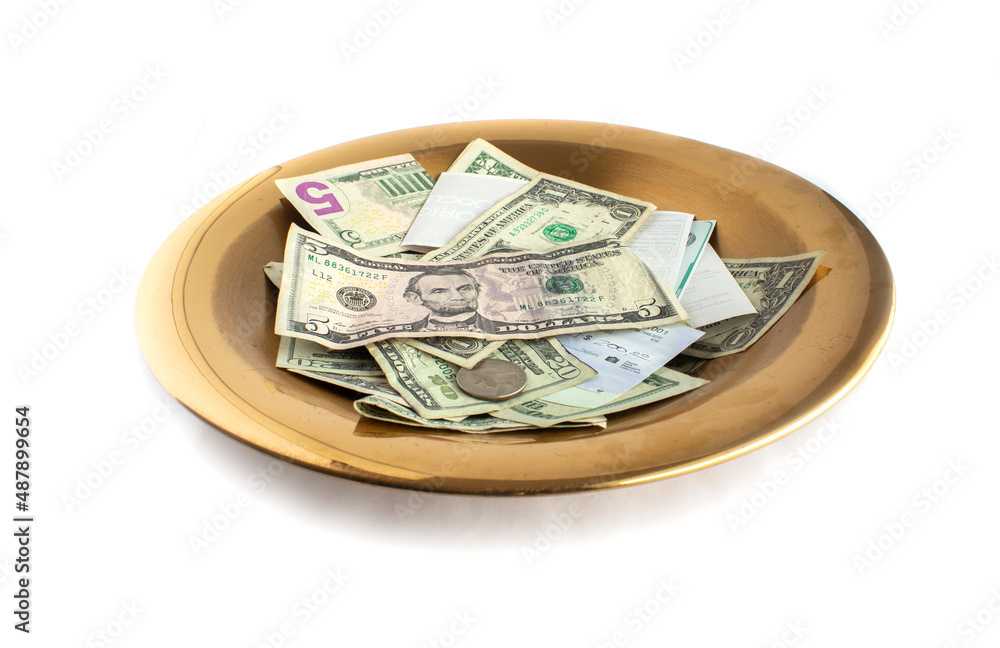 Offering Baskets With Money
