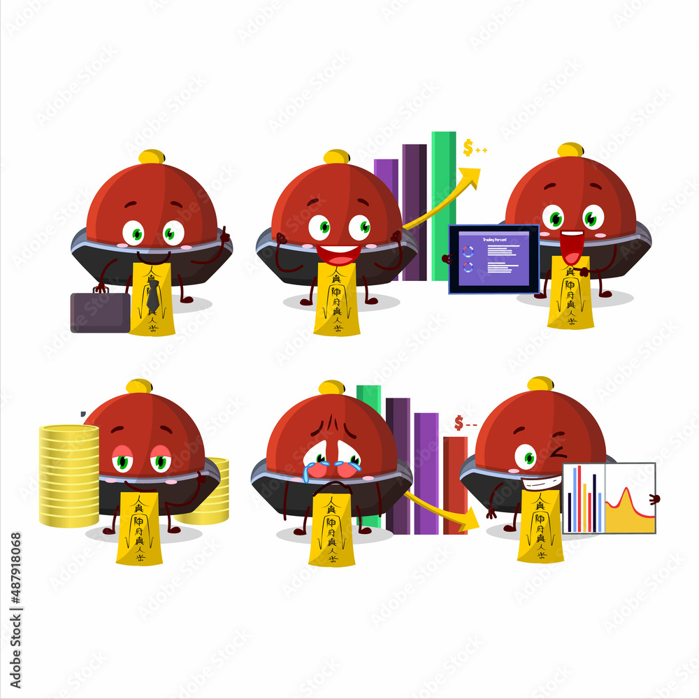 Red vampire hat character designs as a trader investment mascot Stock ...
