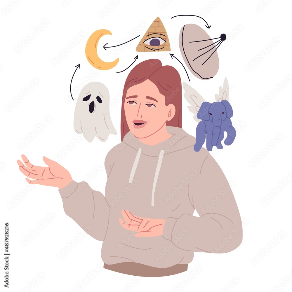 The woman talks, jumping from topic to topic. Symptom of schizophrenia ...