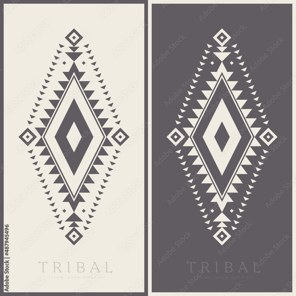 Aztec Tribal Vector Elements. Ethnic Shapes Symbols Design for Logo or ...