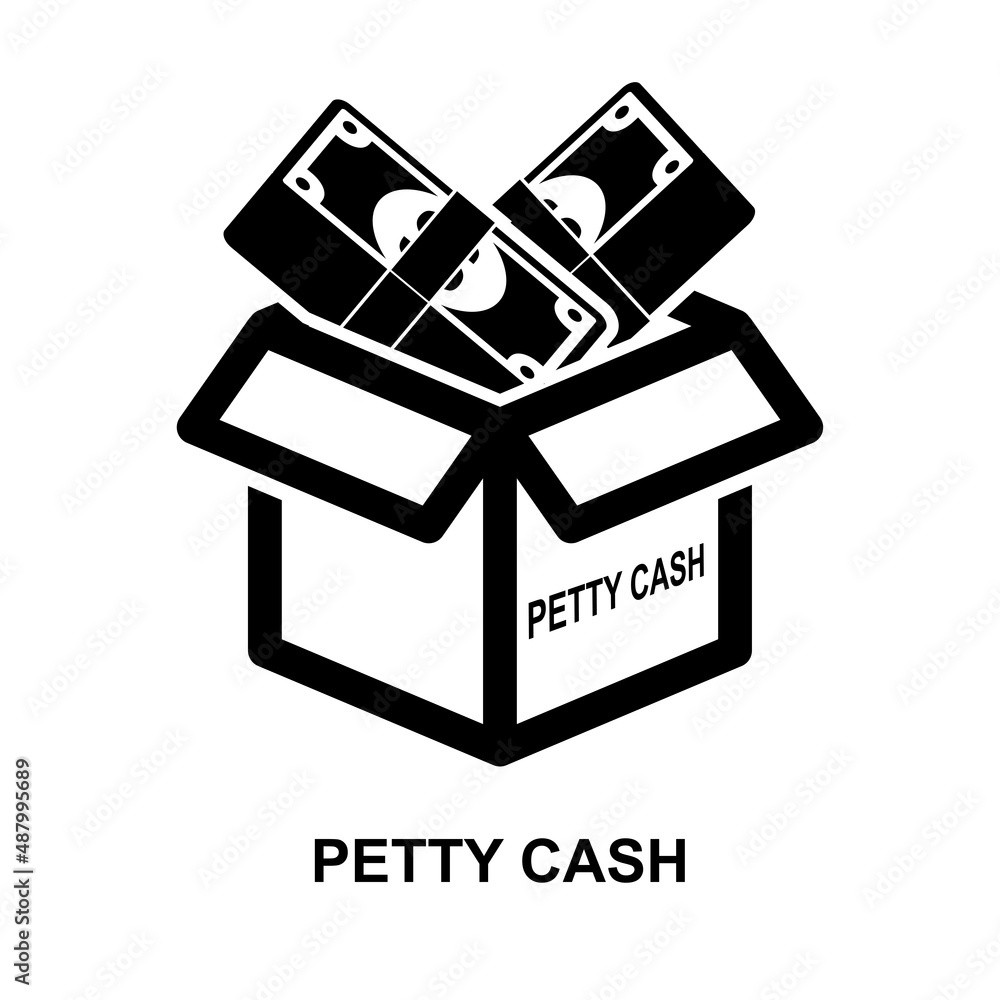 Petty cash icon isolated on white background vector illustration. Stock ...