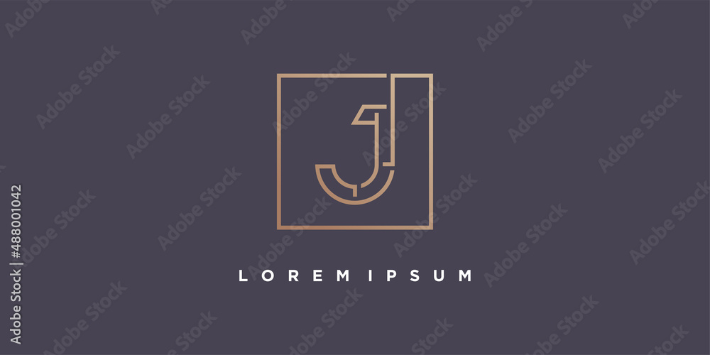 Letter J logo design golden modern concept Premium Vector Stock Vector ...