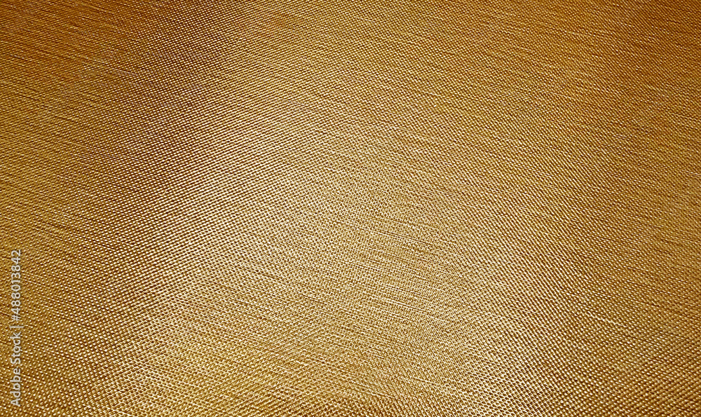 close up gold textile mesh background with blank space for design ...
