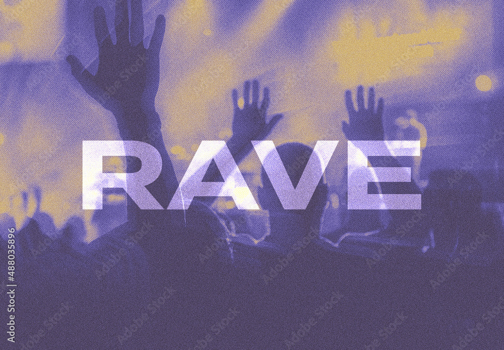 Rave Motion Blur Lens Photo Effect Mockup Stock Template | Adobe Stock