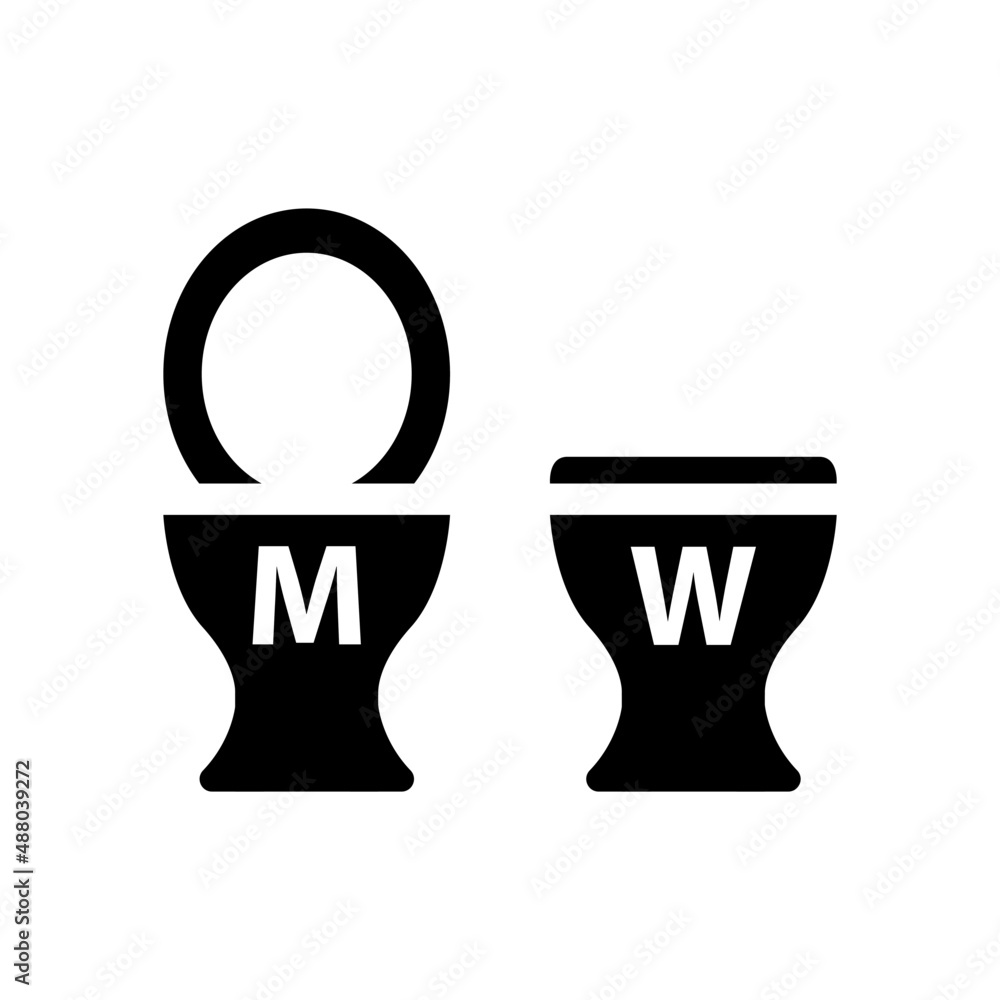 Vector pictogram public toilet and wc logo Stock Vector | Adobe Stock