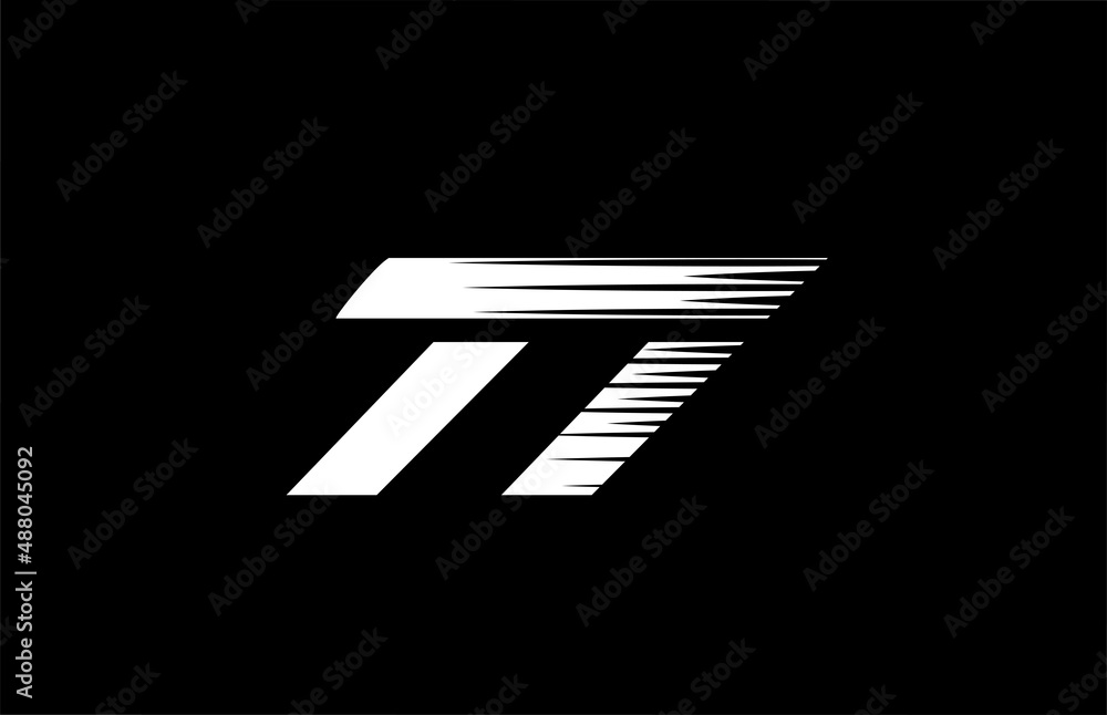 black and white simple 77 number logo icon design. Creative template ...