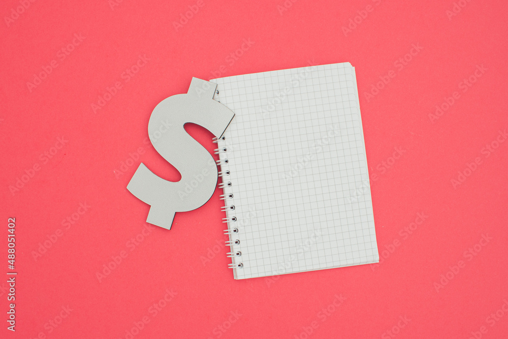 Dollar A6 notebook wire binding mock up blank template design idea ...