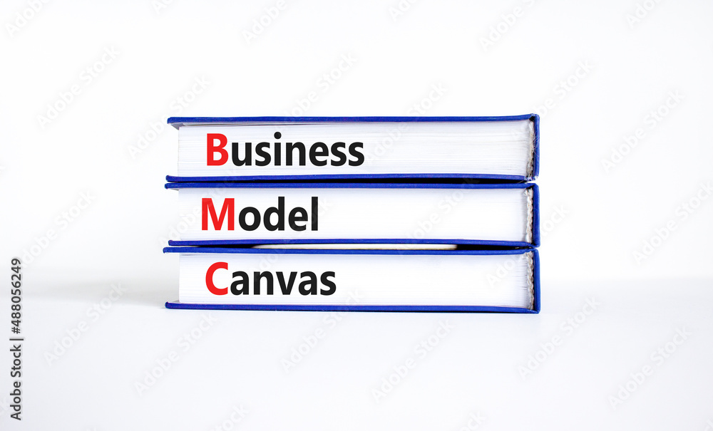 BMC business model canvas symbol. Concept words BMC business model ...