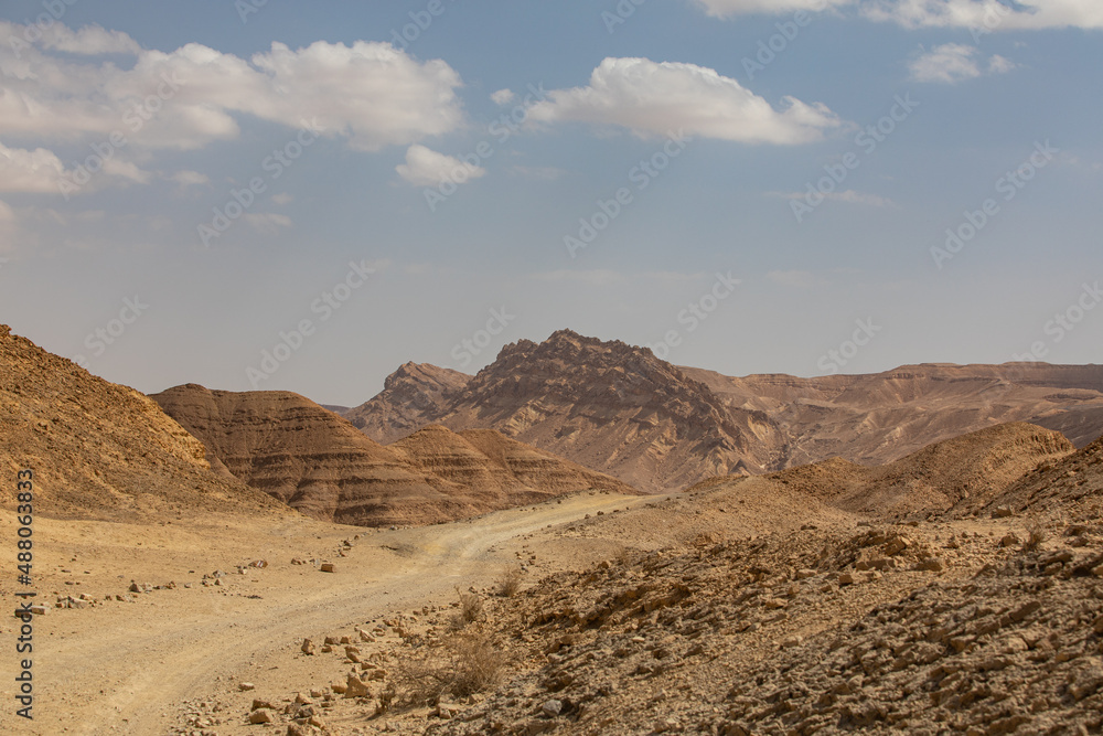 Mountains, rocks and hills of Judean desert in Israel, Middle East ...