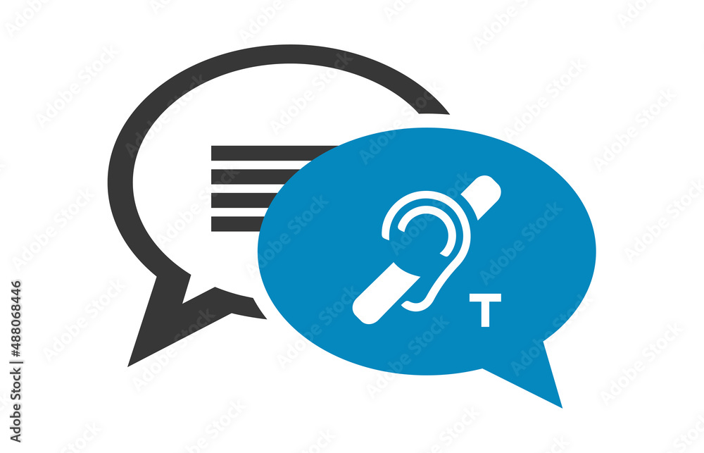 Logo site équipé pour les malentendants. Stock Vector | Adobe Stock