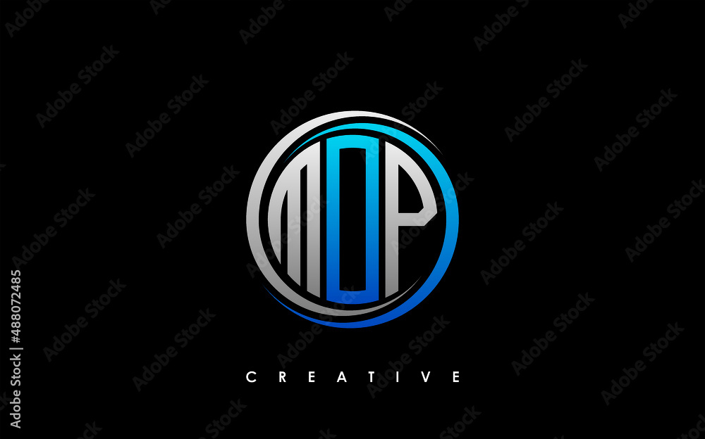 MOP Letter Initial Logo Design Template Vector Illustration Stock ...